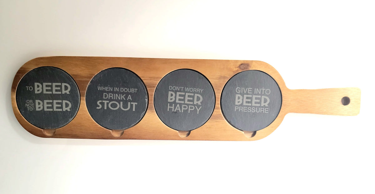 Personalized beer (drink) flight board – Graphic Print and Copies Inc